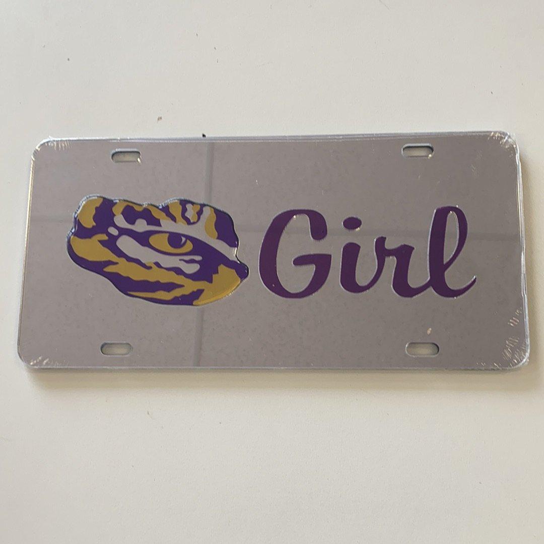 LSU Girl License Plate exclusive at Tiger Nation